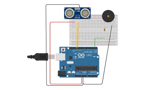 Circuit Design Cipolla Alberto Sensore Di Distanza E Buzzer Tinkercad