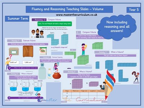 Year 5 Editable Volume Fluency And Reasoning Teaching Slides Master The Curriculum