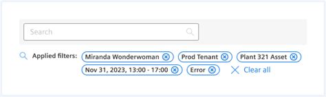 Search And Filter Ui Design And Patterns User Experience Toolkit For Insights Hub And Industrial Iot