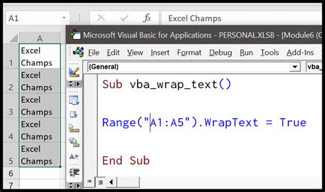 Vba Wrap Text Cell Range And Entire Worksheet