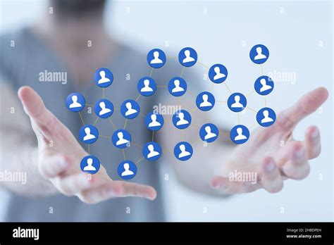 A 3d Rendering Of Human Figure Icons Connected With Communication Lines