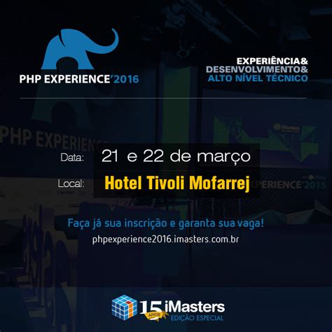inscrições para php experience estão com 50 de desconto até 17 de