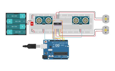 Circuit Design Obstacle Avoidance Robot Using H Bridge And Ultrasonic