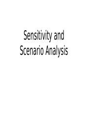 Sensitivity And Scenario Analysis Presentation Part 1 Pptx Sensitivity And Scenario Analysis