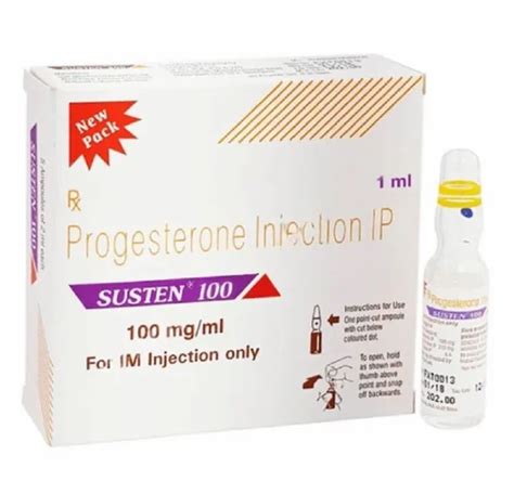 Progesterone 100 Mg Injection Packaging Size 5 X 1ml Ampules Dose 100Mg 200Mg At 234 Box