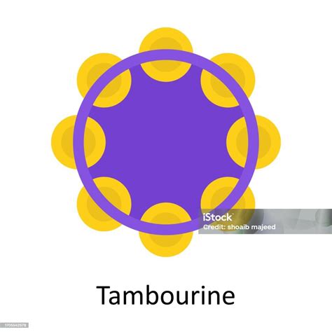 탬버린 벡터 플랫 아이콘 디자인 그림입니다 흰색 배경에 기호 Eps 10 파일 0명에 대한 스톡 벡터 아트 및 기타 이미지