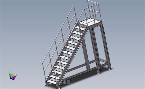 爬梯 Solidworks 2021 模型图纸免费下载 懒石网