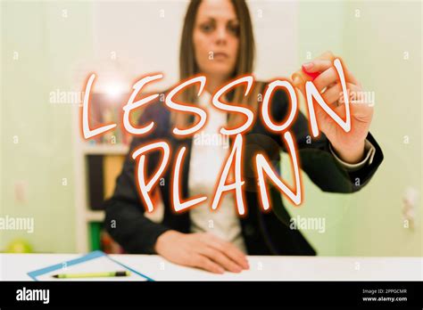 Sign Displaying Lesson Plan Concept Meaning A Teachers Detailed Description Of The Course Of