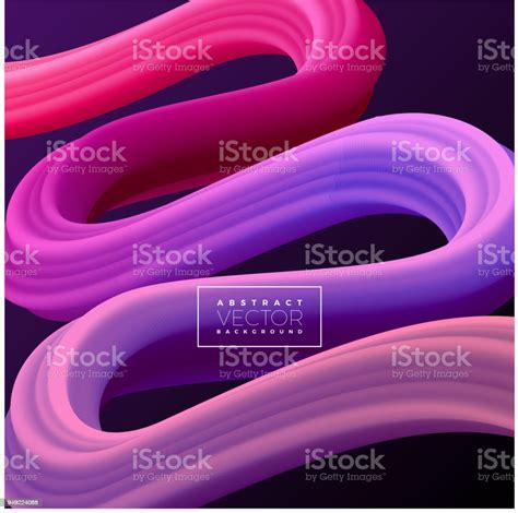 Abstract 3d Colorful Curve Line Background Vector Liquid Fluid Artistic