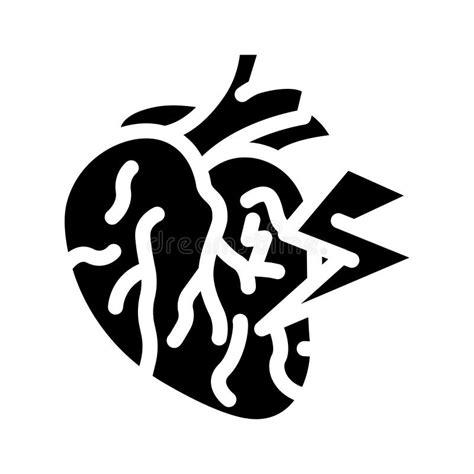 Cardiovascular Disease Obesity Overweight Glyph Icon Vector Illustration Stock Illustration