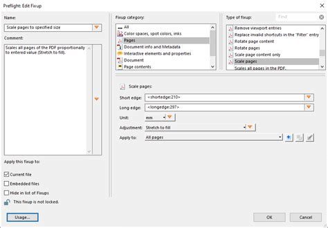 export preflight fixup to use it for an old versio adobe product