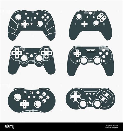 Game Controller Silhouettes Stock Vector Image And Art Alamy