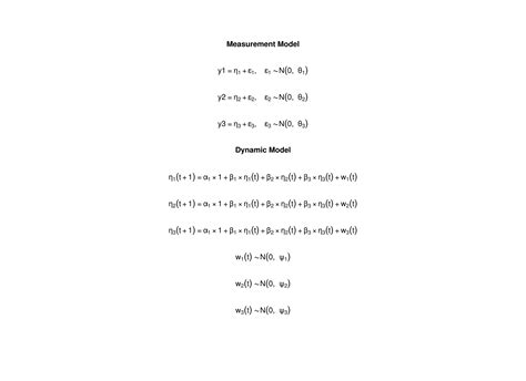 The State Space Model • Simstatespace