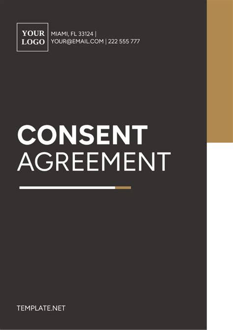 Free Consent Agreement Template To Edit Online