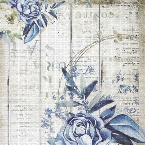 Scrap Background Blue Flowers Scrap Background Blue Flowers