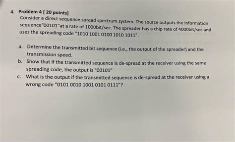 Solved Problem Points Consider A Direct Sequence Chegg Com