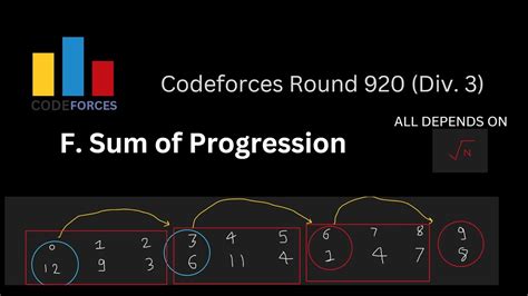 F Sum Of Progression Codeforces Round 920 Div 3 Youtube