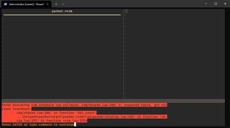 Packer Status Windows Error · Issue 417 · Wbthomasonpackernvim · Github