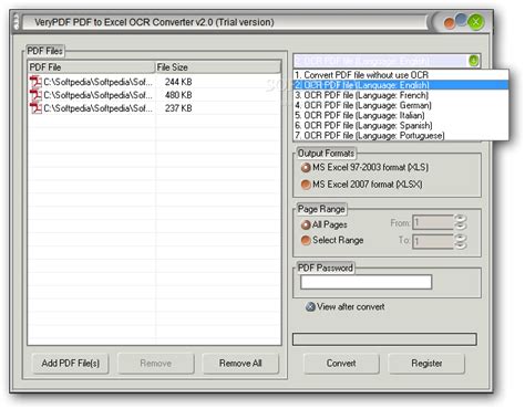Verypdf Pdf To Excel Ocr Converter 31 Download Review Screenshots