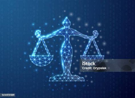 이진 코드 배경으로 다각형 기호의 크기를 조정합니다 정의 컨셉 디자인 벡터 일러스트레이션 연결된 점이 있는 파란색 법칙 낮은