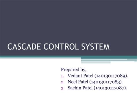 Cascade Control System Pptx