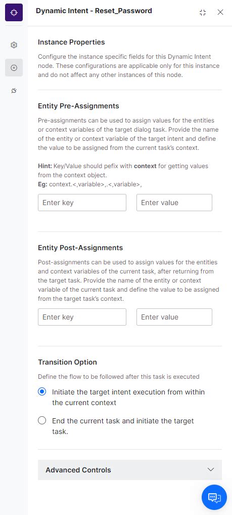 dynamic intent node kore ai documentation v10 2