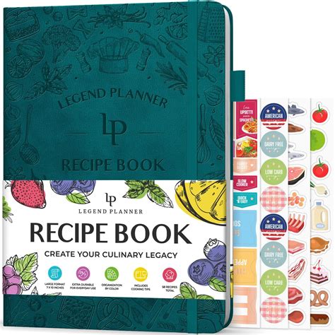 Jp Legend Recipe Book 自分でレシピを書くブランクファミリー料理本 空のクッキングジャーナル