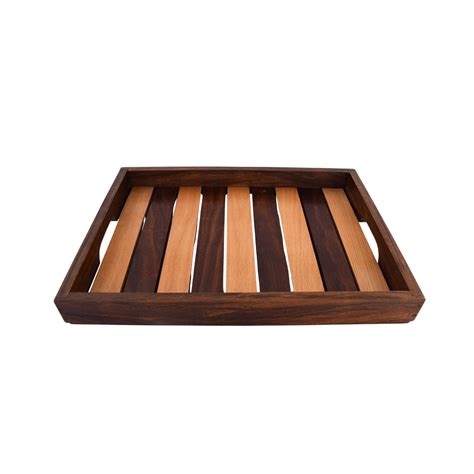 Mwt 35 Set Indian Sheesham Wood Serving Tray Set Timeless Elegance In 2 Sizes