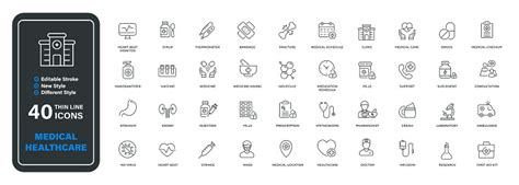 의료 의료 최소 가는 선 아이콘입니다 관련 건강 처방전 의사 약국 편집 가능한 획 벡터 일러스트 레이 션입니다 편집 가능한 스트로크에 대한 스톡 벡터 아트 및 기타 이미지