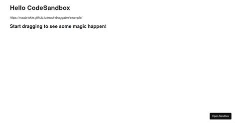 React Draggable Demo Codesandbox