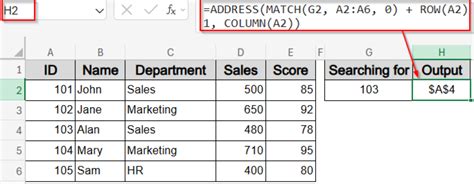 How To Return The Cell Address Of A Match In Excel Excel Insider