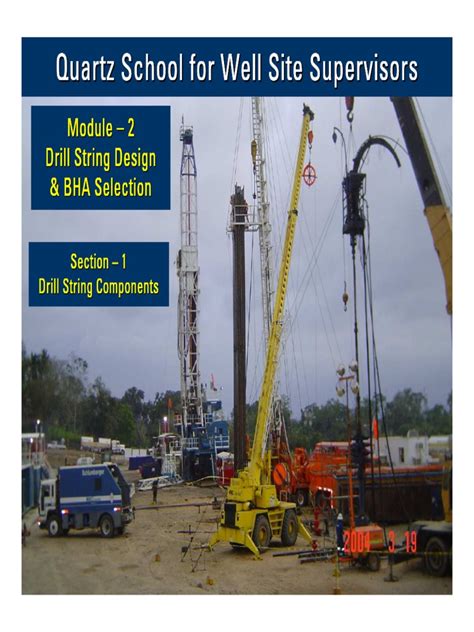 01 Drill String Components Pdf Pdf Pipe Fluid Conveyance Strength Of Materials