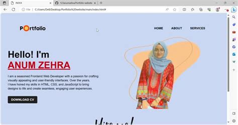 Anum Zehra On Linkedin Webdevelopment Portfoliowebsite