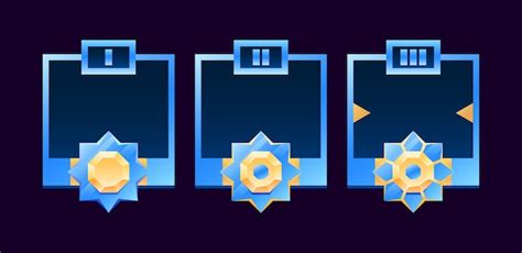 premium vector set of gui golden and glossy diamond border frame