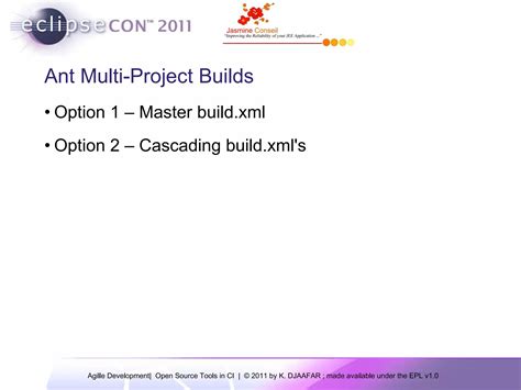 Presentation 1 Open Source Tools In Continuous Integration Environment