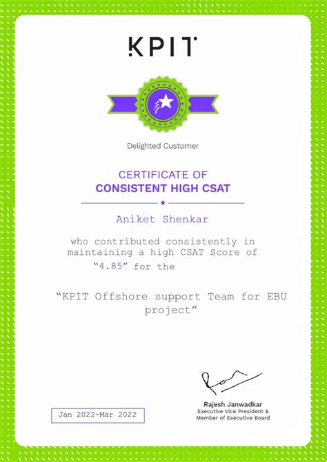 Kpit Customersupport Csat Hmld Bfcec Offshore Aniket Shenkar 10 Comments