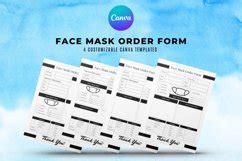 Face Mask Order Form Canva Template