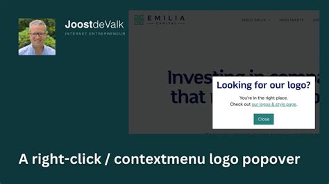 A Right Click Contextmenu Logo Popover • Joostblog