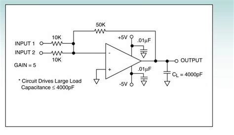 Low Offset Summing Amplifier Amplifiercircuit Circuit Diagram