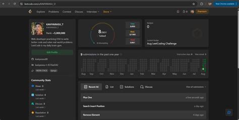 Day08 Leetcode Dsa Plusone Codenewbie 100daysofcode 300daysofleetcode Techjourney