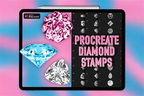 Procreate Diamond Stamps Procreate Jewelry Brushes