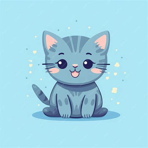 Premium Ai Image Vector Cute Cat With Love Sign Hand Cartoon