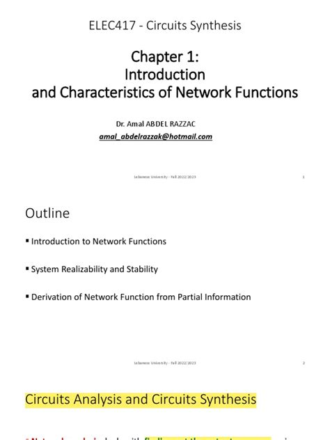 Chapter 1 Network Function Part 1 Pdf Laplace Transform Zero Of A Function