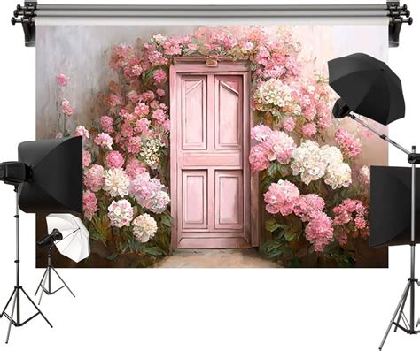 Kate 7x5ft 2 2x1 5m Pink Flowers Photo Backdrop Retro Oil
