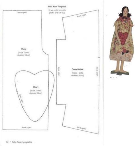 Выкройки текстильной куклы часть 2 Это интересно Все о куклах и игрушках Oytoy