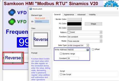 Samkoon HMI Modbus RTU Sinamics V Tutorial Plc Com