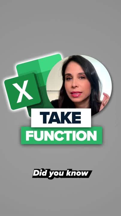 mohammed barakat on linkedin how to use take function in excel