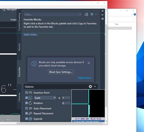 Unable To Access Recent And Favorite Block Libraries In Autocad 2024