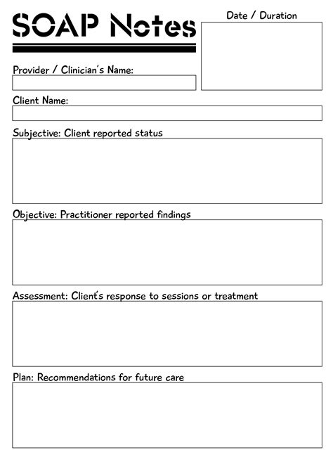 Patient Progress Notes Template Word Parahyena