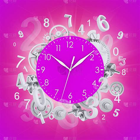 带有弹簧和齿轮的钟面